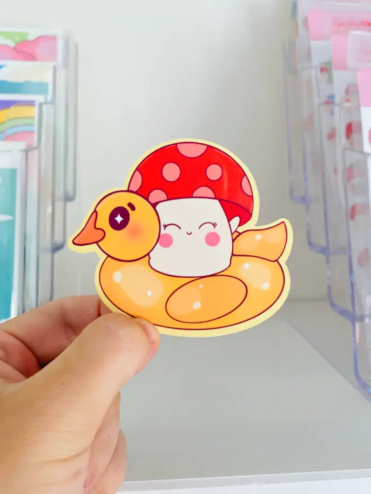 Autocollant Champignon Bouée Canard Mushiesadventures – la CoinCaillerie